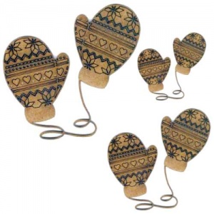 Christmas and Winter Mittens MDF Wood Shape